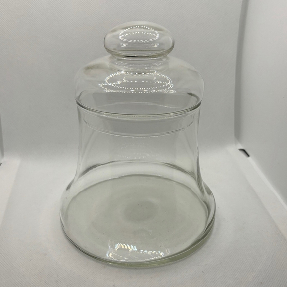Libbey | Kitchen | Libbey Clear Glass Bell Candy Jar With Lid Circa 97s ...